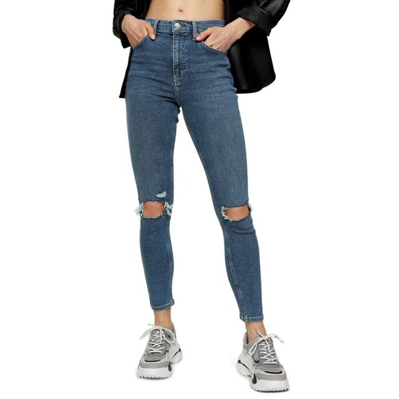 Topshop | Jeans | Topshop Jamie Ripped High Waist Crop Skinny Jeans ...